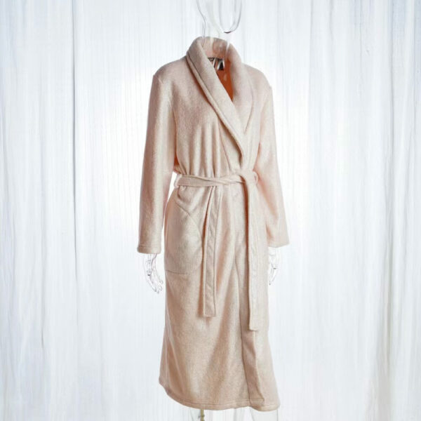Women Foil Print Fleece Sleep Robe - Olive Home