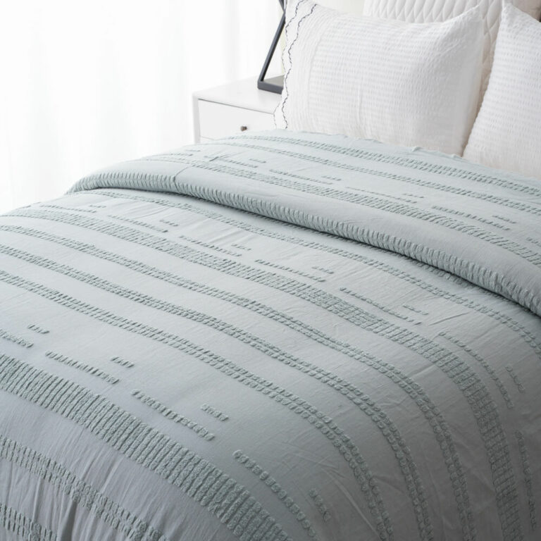 Wholesale Recycled Tufted Cotton Linen Duvet Set - Olive Home