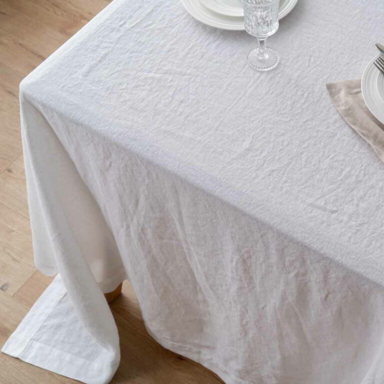 White French Linen Tablecloth - Olive Home