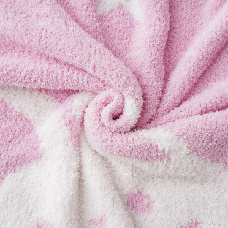 Cute Jacquard Bunny Microfiber Baby Blanket - Olive Home
